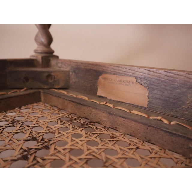 Antique Barley Twist & Cane Chair by John D. Raab Co. | Chairish