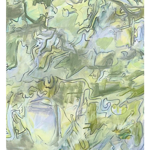 "Early Birds" by Trixie Pitts Large Abstract Oil Painting | Chairish