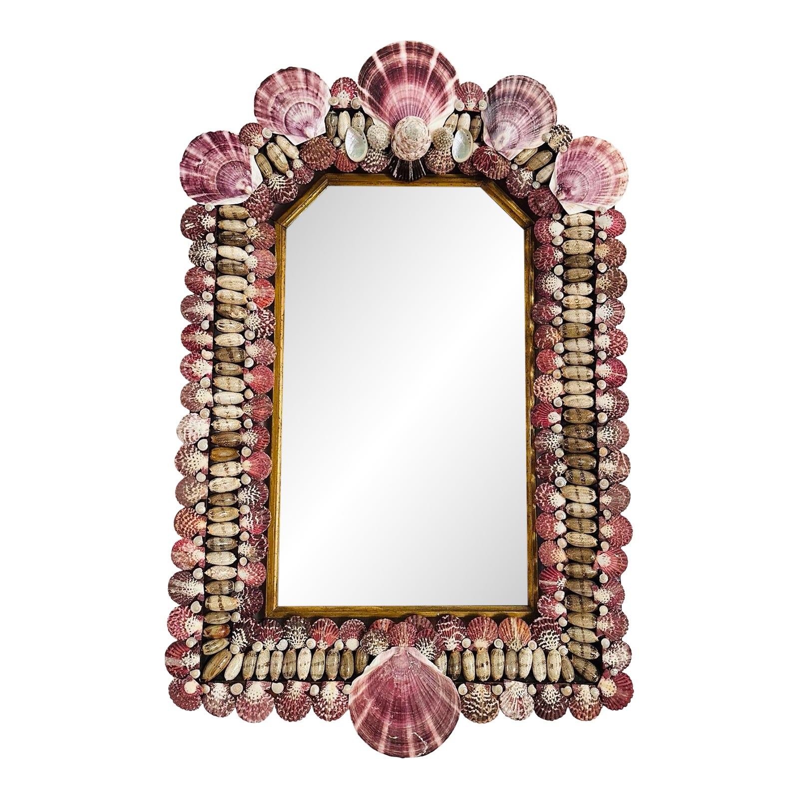 Antique Mirror With Shells | Chairish