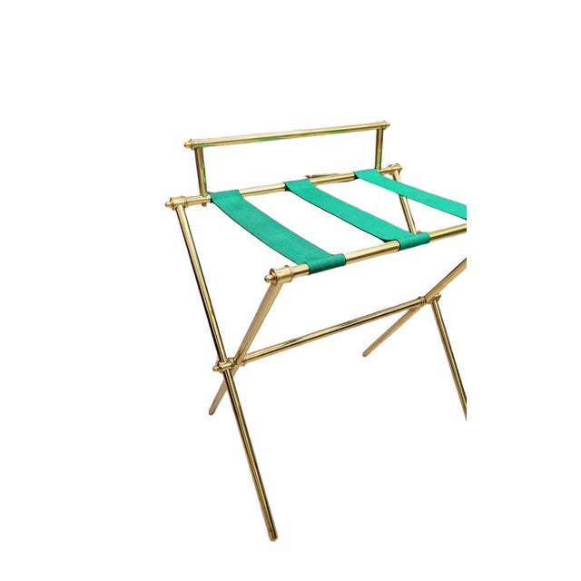 Vintage Brass Luggage Rack | Chairish
