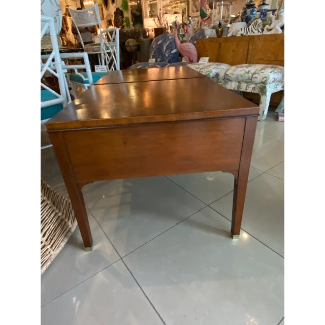 Vintage Pair Brass Wood Kittinger Nightstands End Side Tables Mid ...