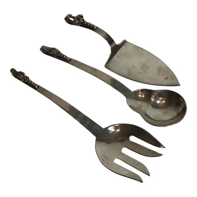 Sterling Silver Serving Set - 3 Piece | Chairish