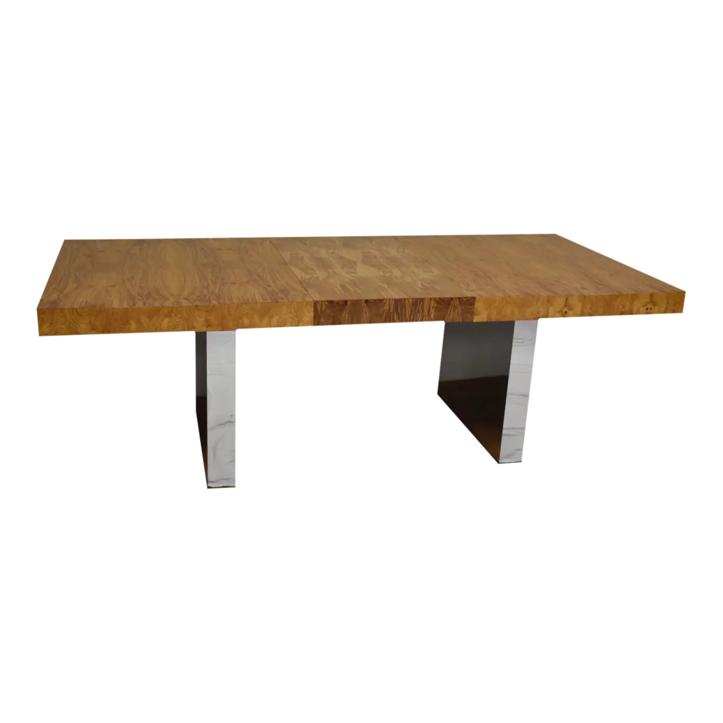 Roger Sprunger for Dunbar Chrome Dining Table | Chairish