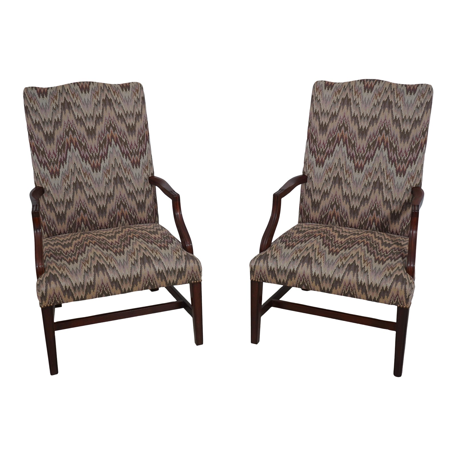 Pair Southwood Newly Upholstered Lolling Chairs | Chairish