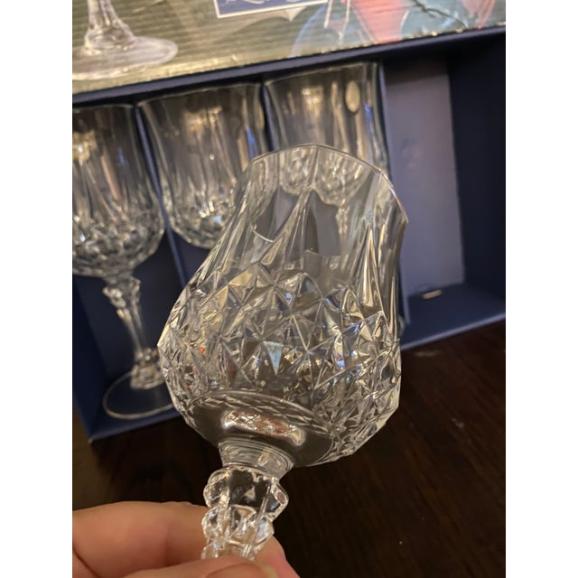 1970s Longchamps Cristal D’arques 8 Ounce Wine Glasses | Chairish