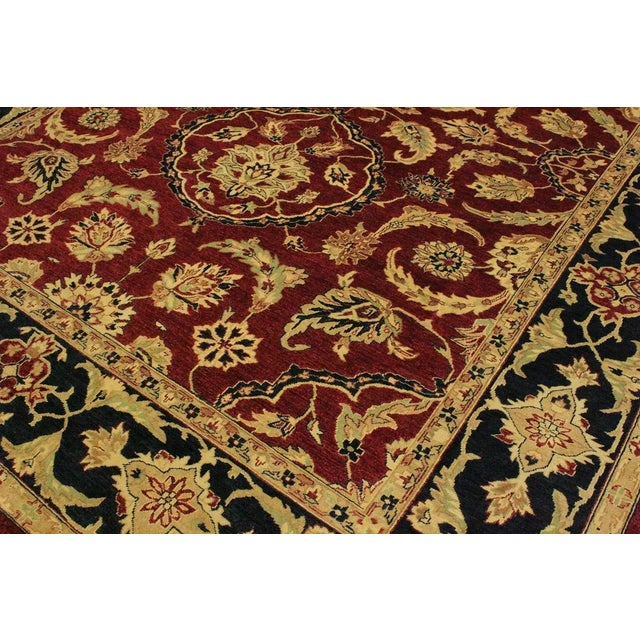 Shabby Chic Kafkaz Dark. Red/Dark. Blue Wool Rug -10'6 X 13'10 | Chairish