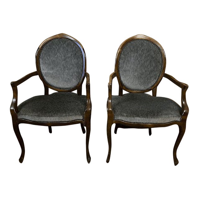 Late 20th Century A Pair of Reproduction Louis XVI Style Armchairs ...