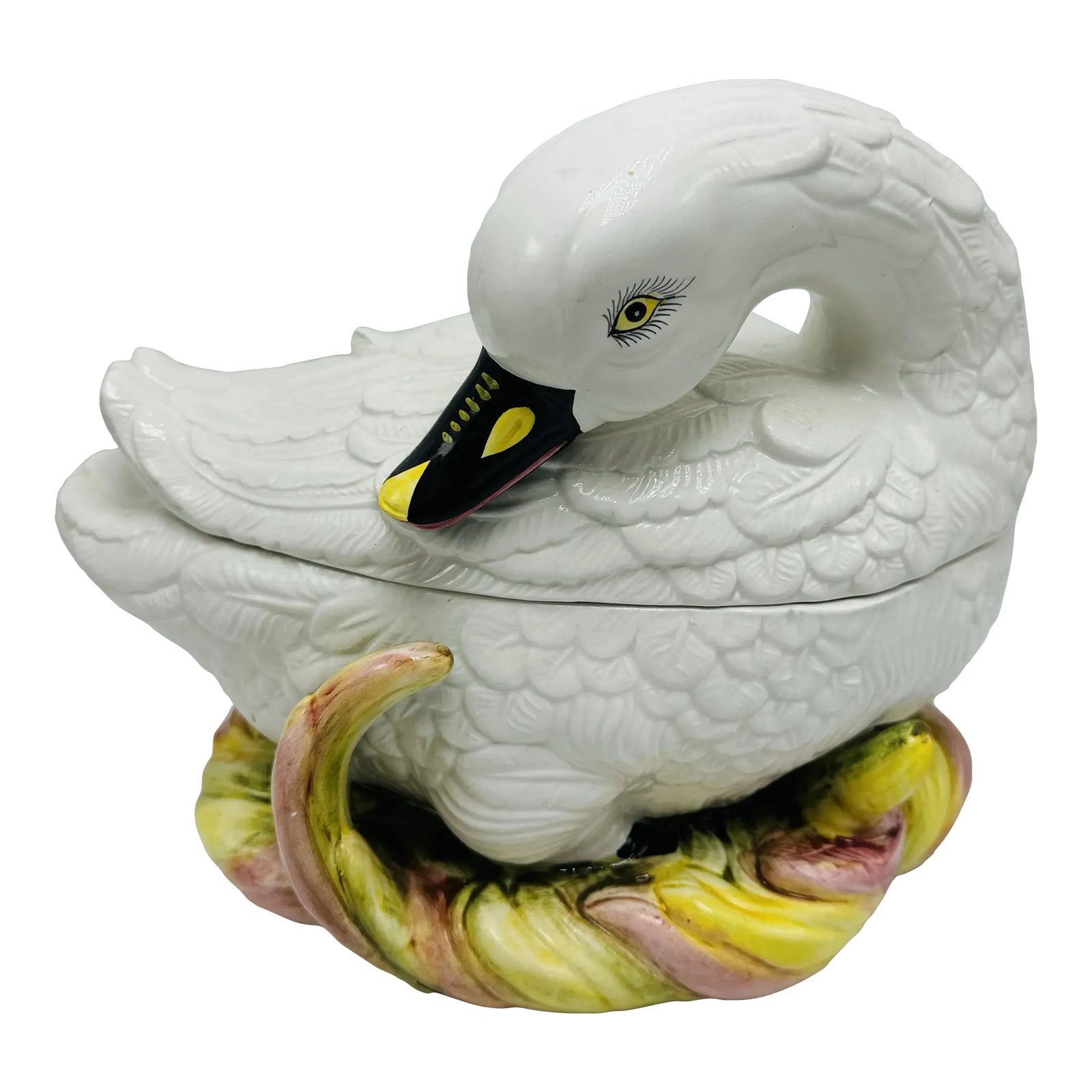 Vintage Italian Swan Soup Tureen | Chairish