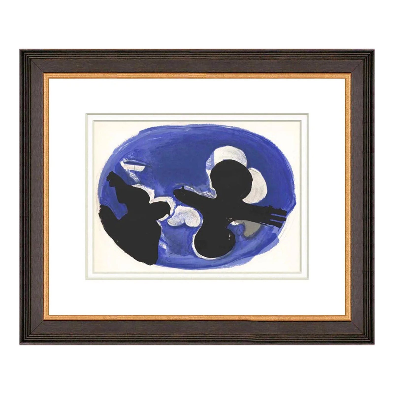 1955 Braque Lithograph Flying Bird V31-L02 Verve Framed | Chairish