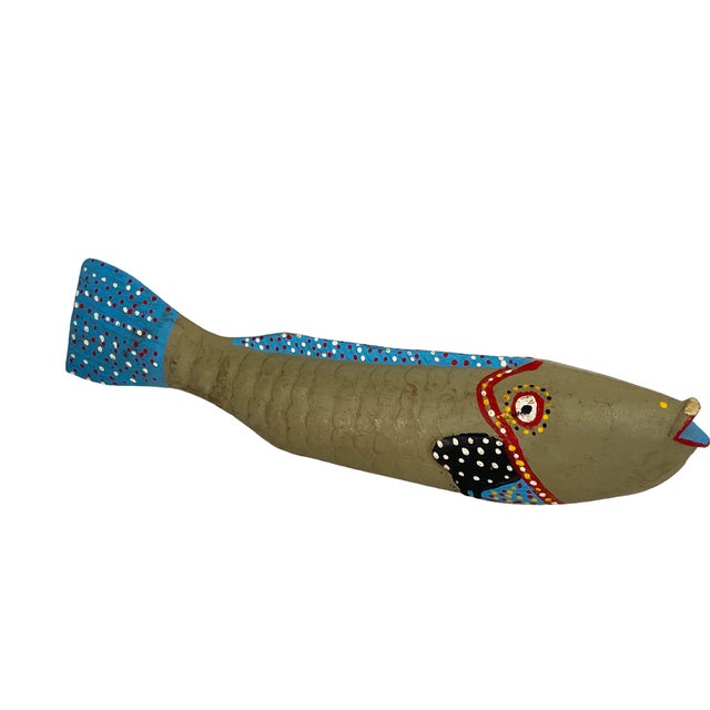 African Wooden Fish Bozo Tribe Mali 20.5" | Chairish