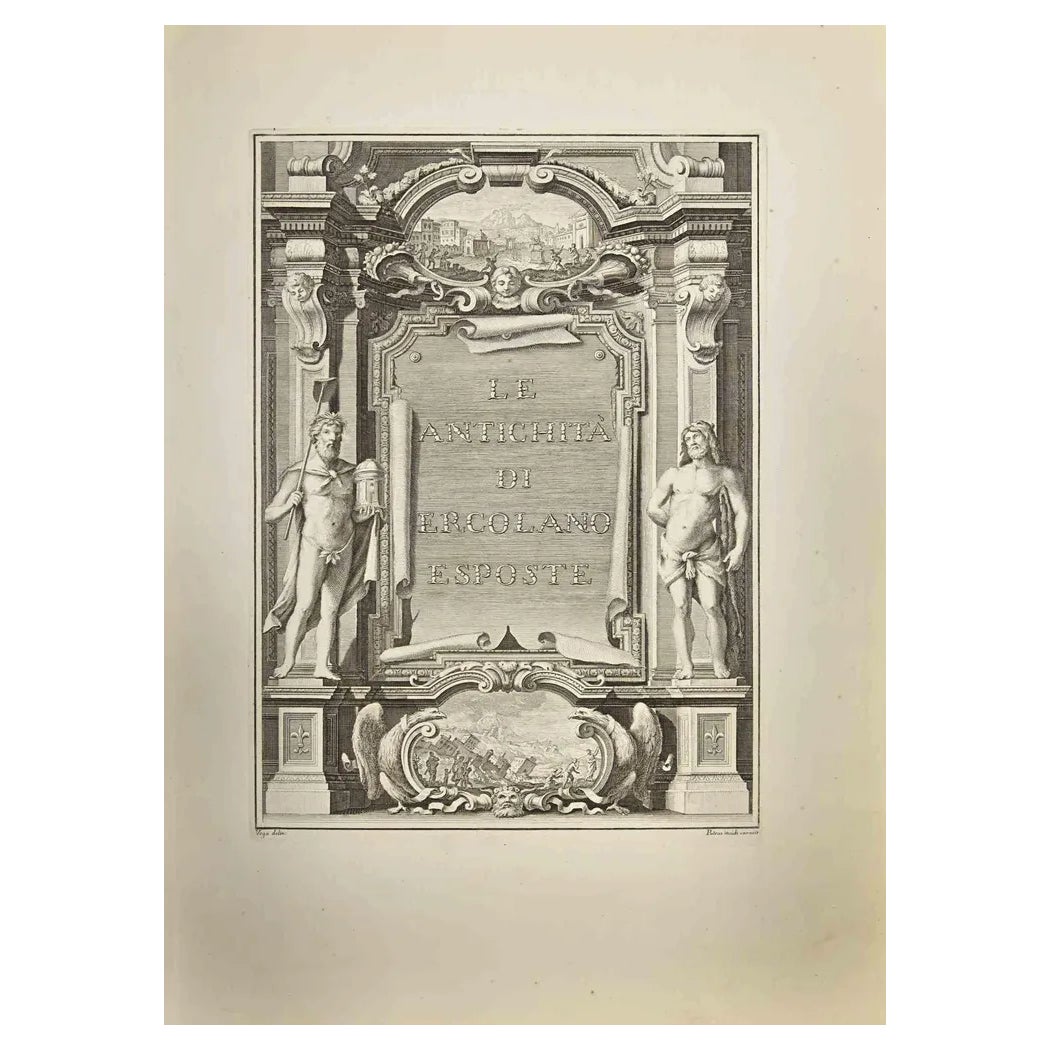Francesco Lavega, Frontispiece of Antiquities of Herculaneum, Etching ...