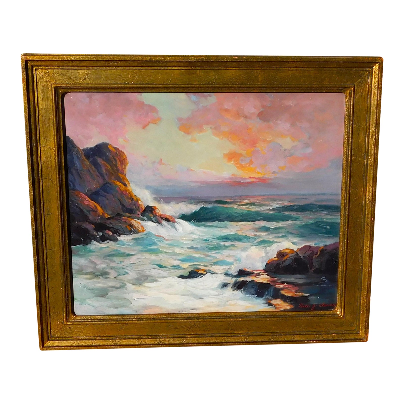 Lester Chaney, Noted Early Illinois Artist, Oil Painting | Chairish