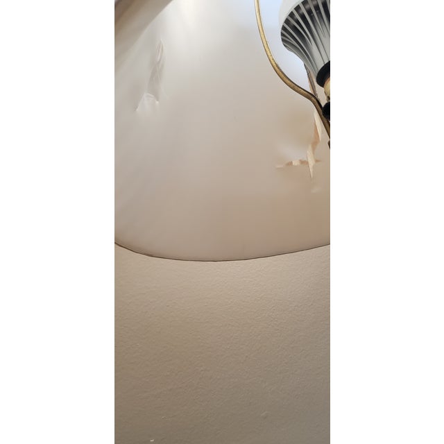 Late 20th Century Vintage Frederick Cooper Brass Floor Lamp With Round ...