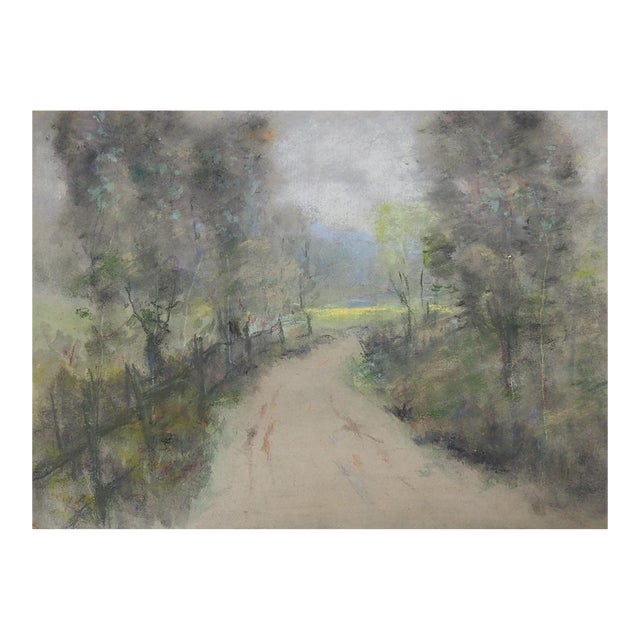 Late 19th Century Impressionist Country Lane Landscape Painting | Chairish