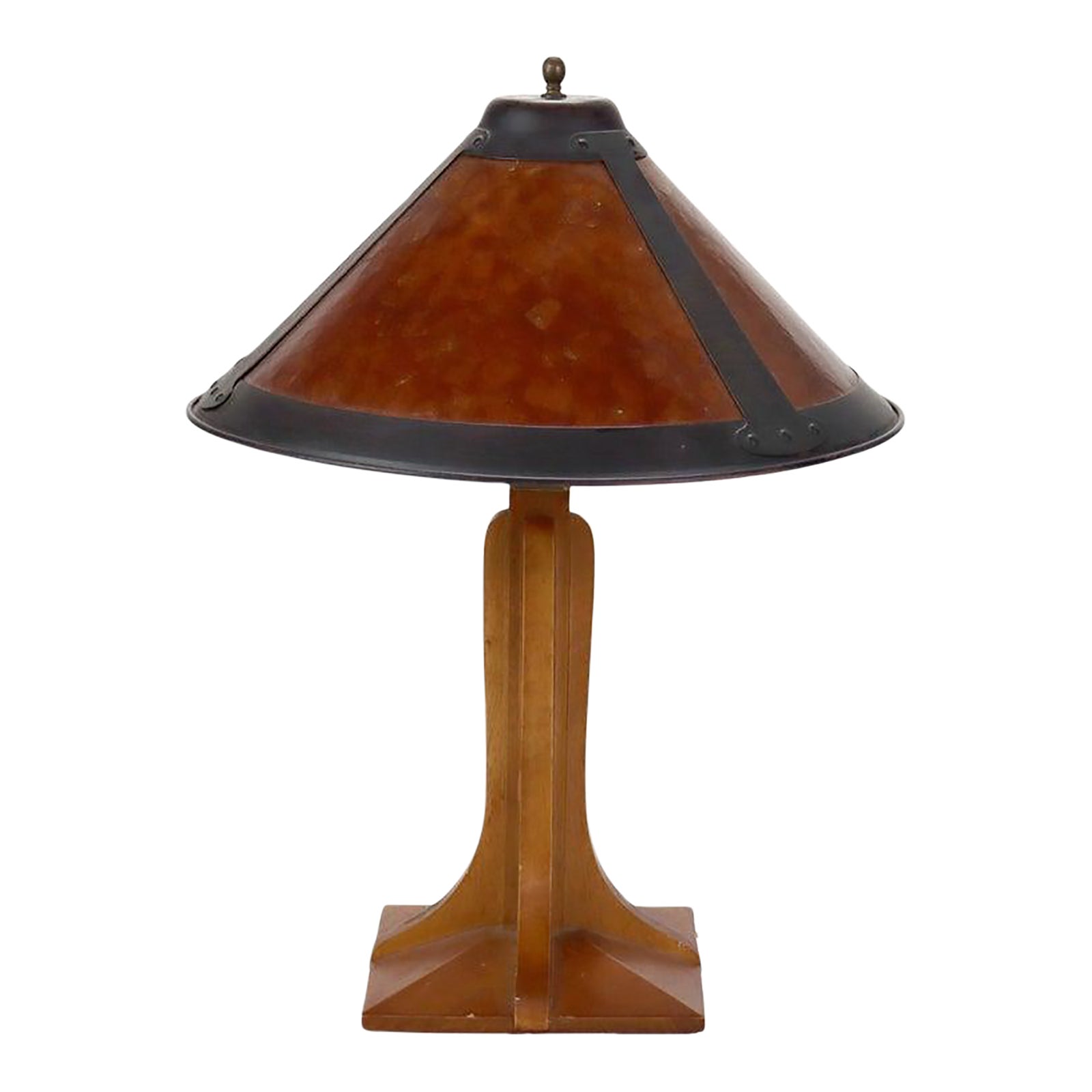 Arts & Crafts Prairie School Table Lamp, Early 20th Century | Chairish