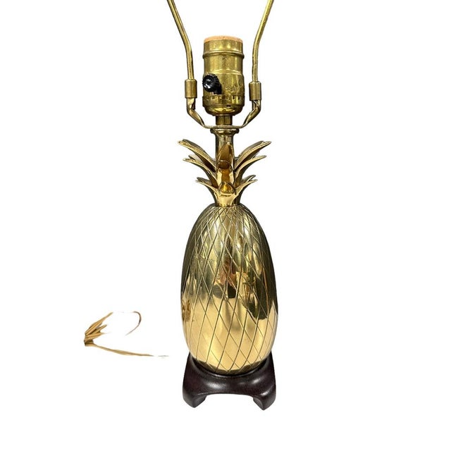 Vintage Brass Pineapple Lamp | Chairish