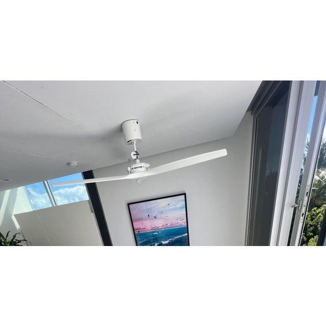 Contemporary Boffi Air St White Ceiling Fan by Giulio Gianturco | Chairish