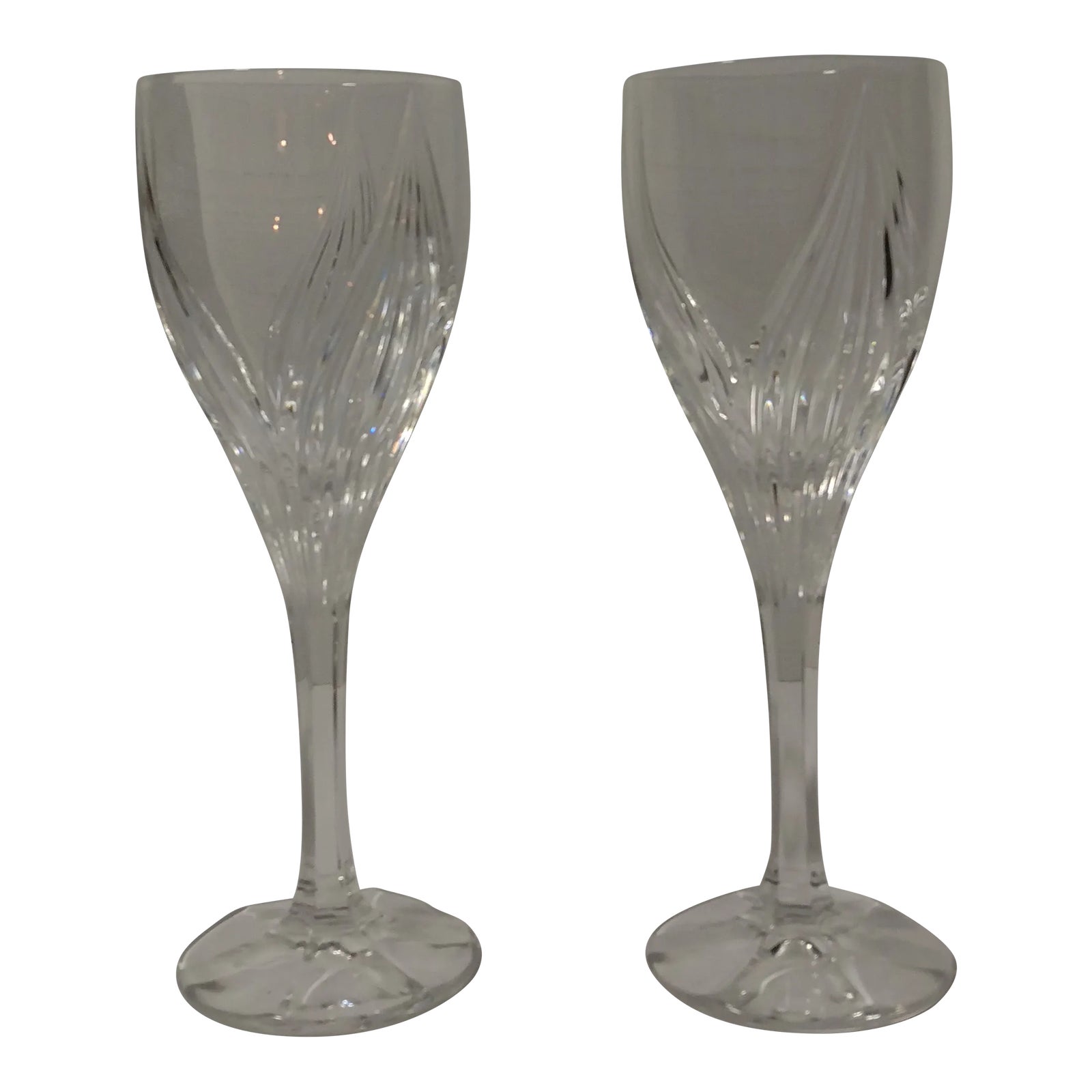 1990s Primrose Gorham Crystal Goblets - Set of 2 | Chairish