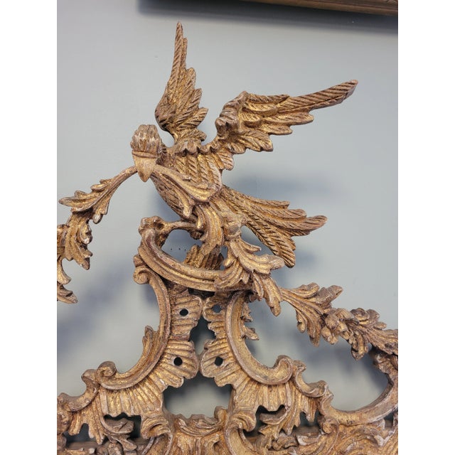 Large 1960s Italian Rococo Style Chippendale Mirror | Chairish