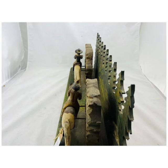 Folk Art Diorama of Western Chase Scene C. 1940s | Chairish