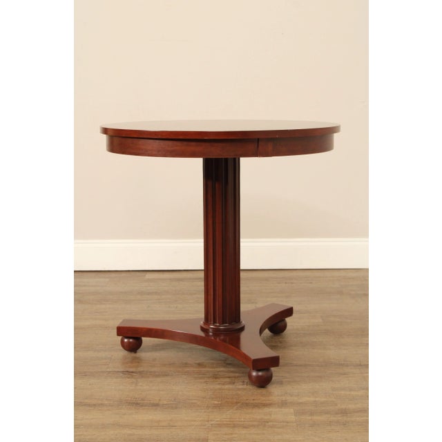 Ethan Allen 'Medallion' Collection Round Cherry Pedestal Side Table ...