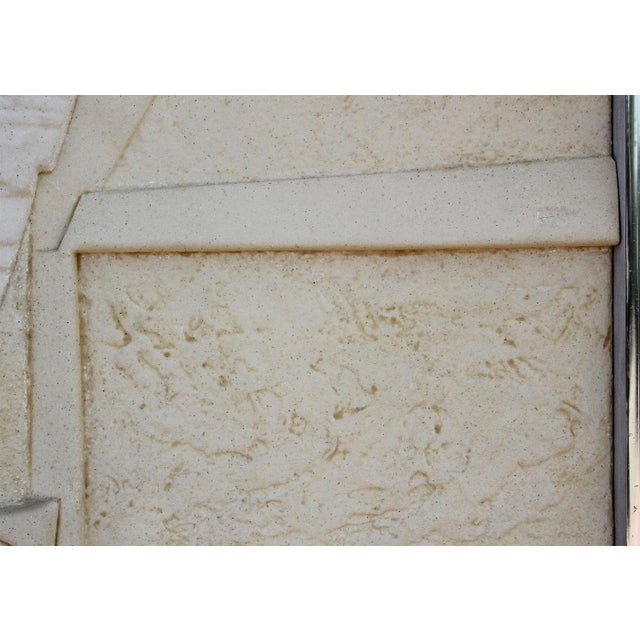 1968 "Polyurethane Relief #16" White Abstract Geometric Sculptural ...