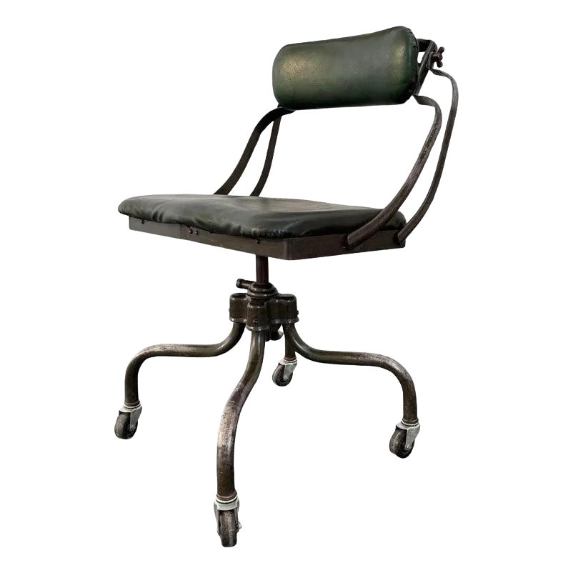 1930s Industrial "Sit Wel" Office Desk Task Chair by Remington Rand ...