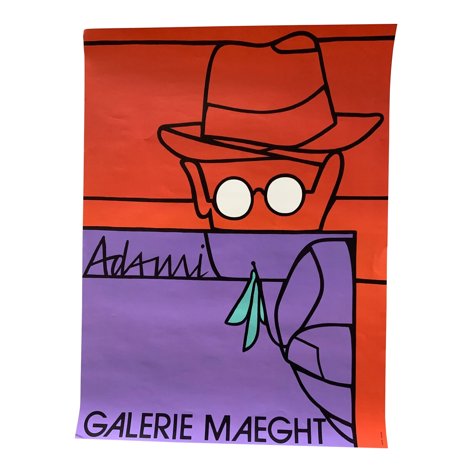 Gallery Poster, ‘Man With Round Glasses’ by Valerio Adami - 20 X 27 ...