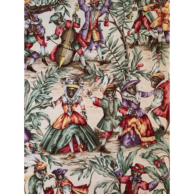 Pierre Frey Les Singeries Collection Monkeys Fabric 4 7/8 Yards | Chairish