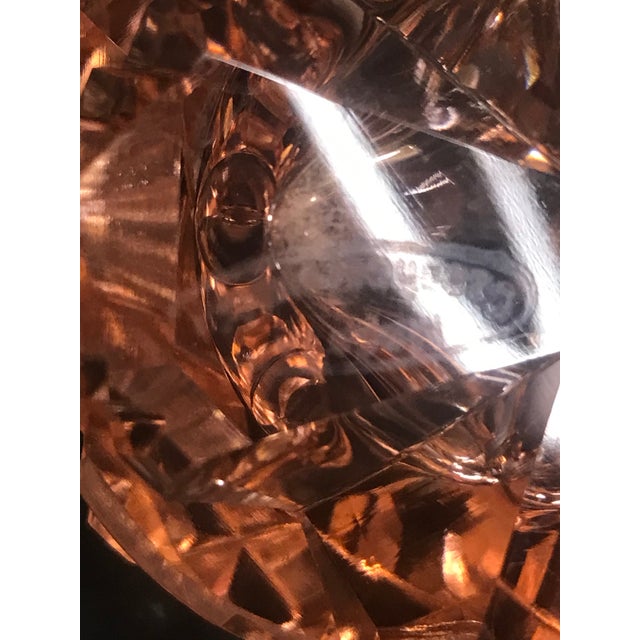 Art Deco Perfume Bottle, Pink Color Cut Glass. Czechoslovakia, Circa ...