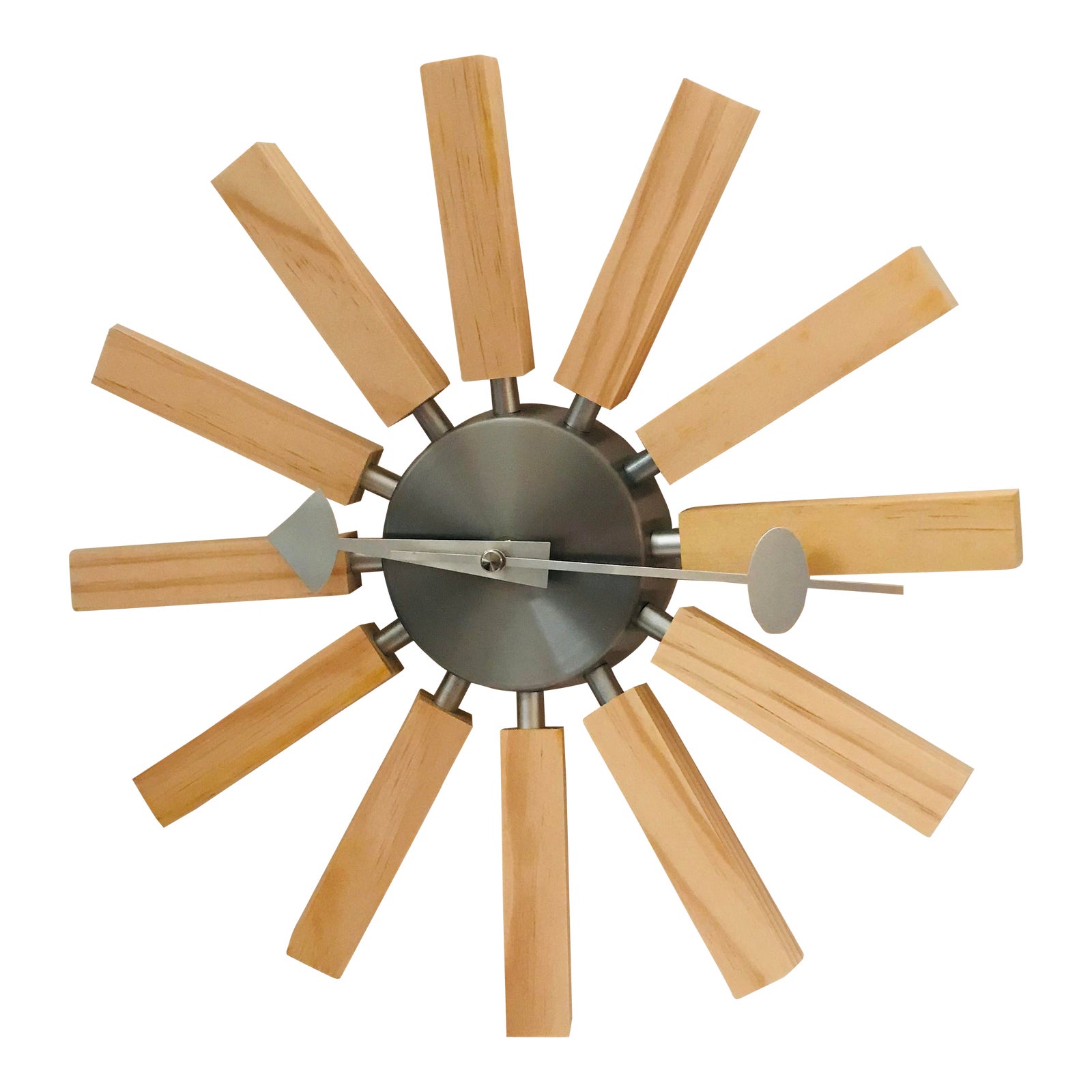 Mid-Century Modern Block Clock Inspired by George Nelson | Chairish