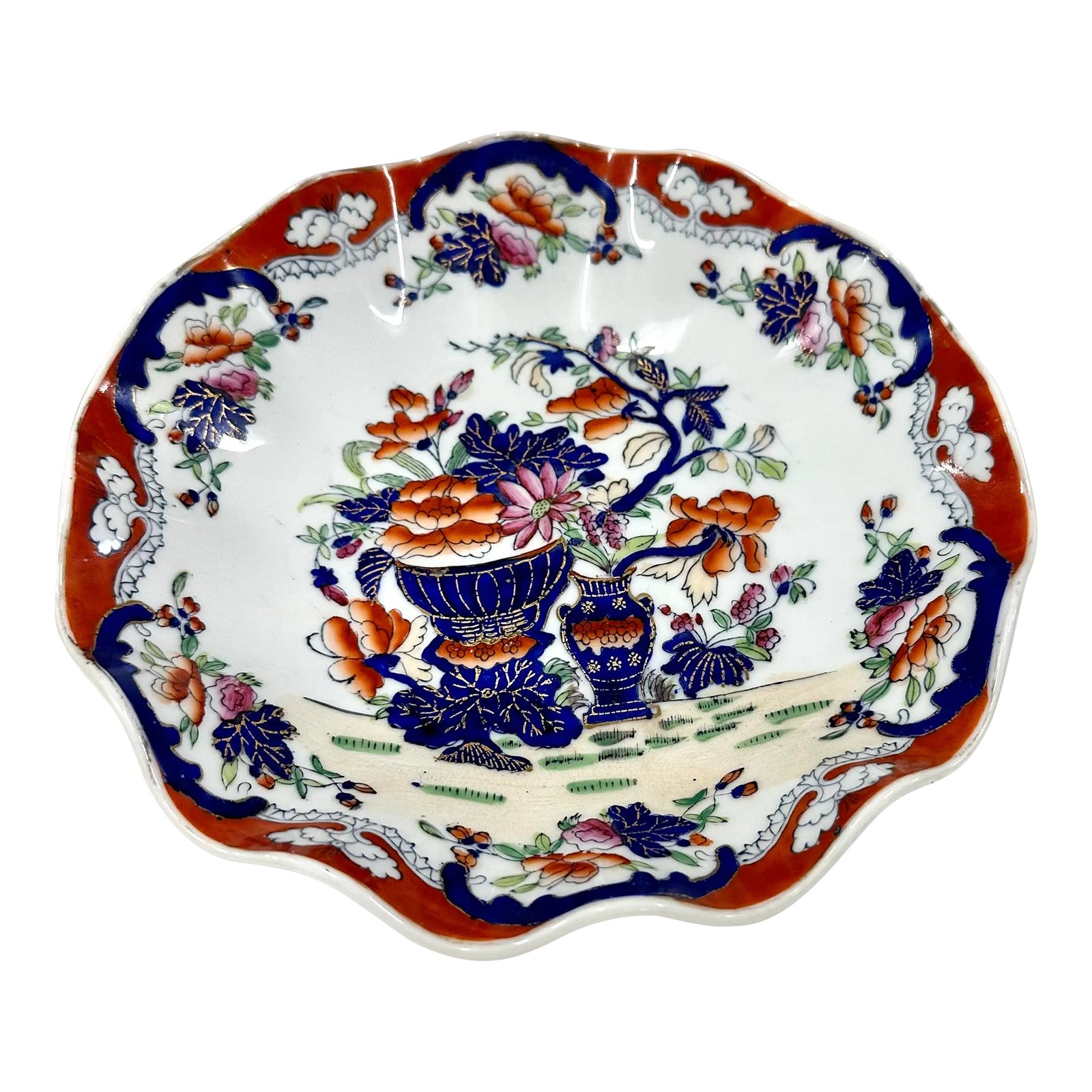 Vintage Spode New Stone Scalloped Desert Dish in Early Japan Pattern ...