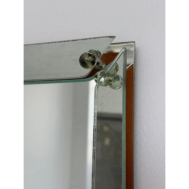 Vintage Art Deco Elongated Angular Mirror, Circa 1940s | Chairish