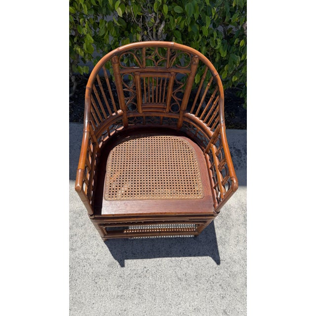 1950s Vintage Coastal Rattan Brighton Pavilion Chairs With Intricate ...