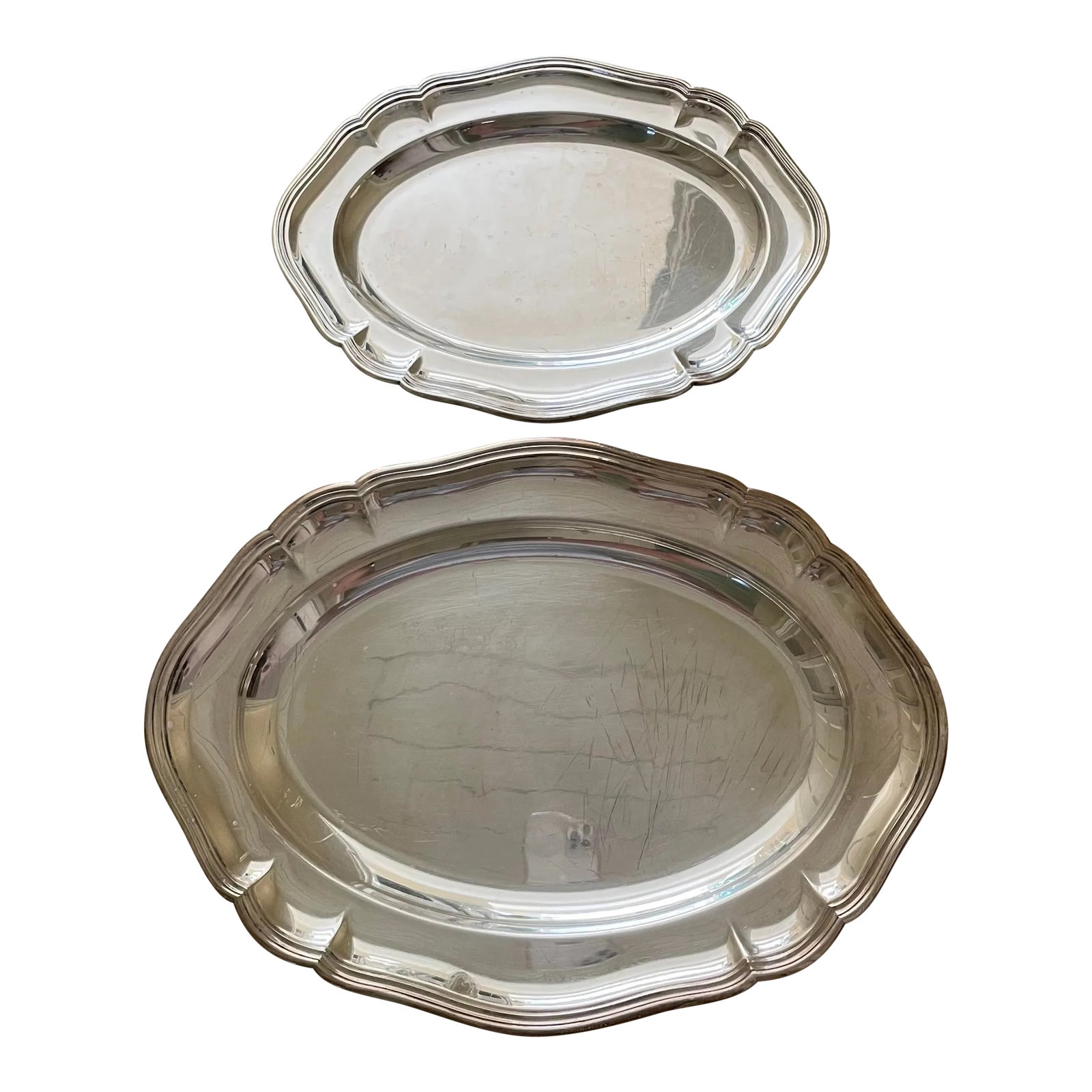 Vintage Sheffield Silverplate Platters- Set of 2 | Chairish