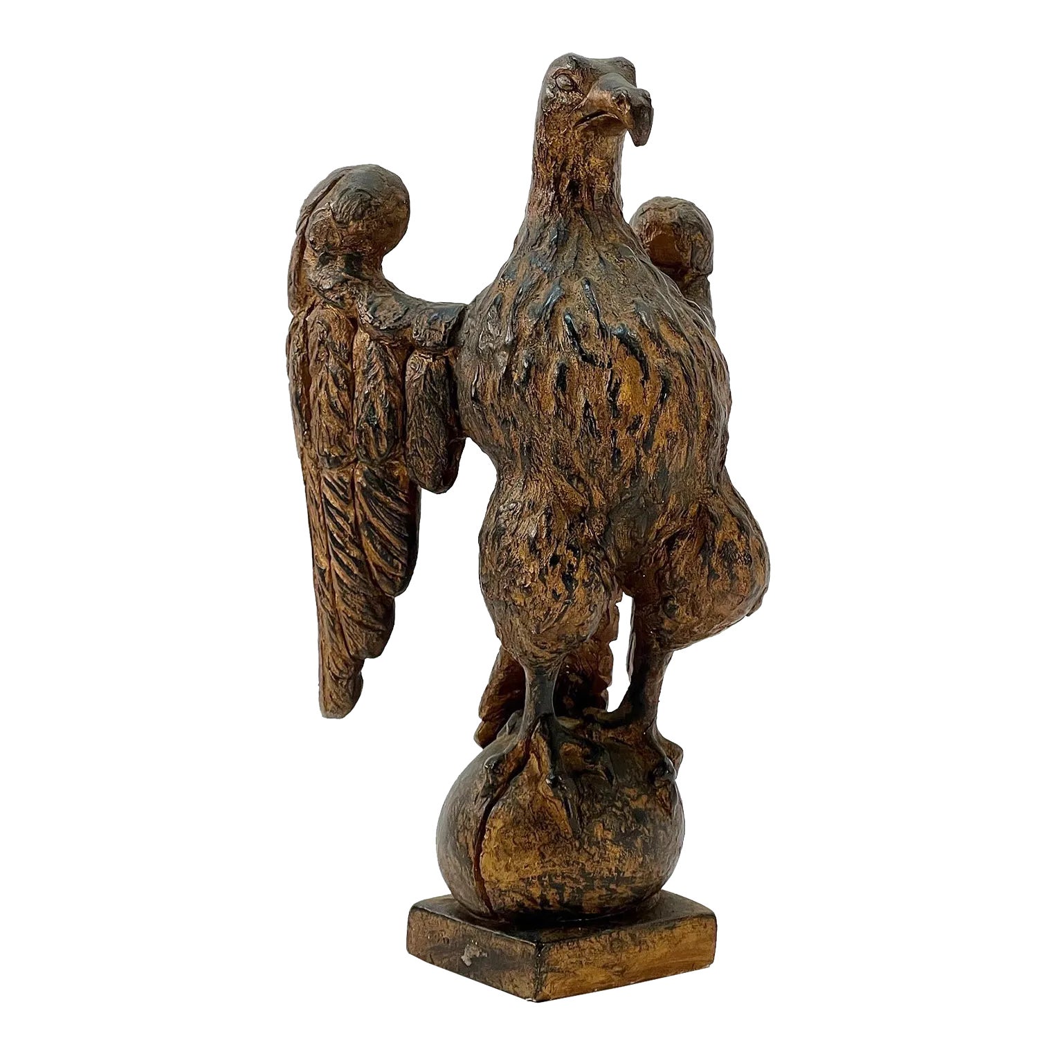 Mid Century Ethan Allen Heavy Plaster Eagle Sculpture C.1964 | Chairish