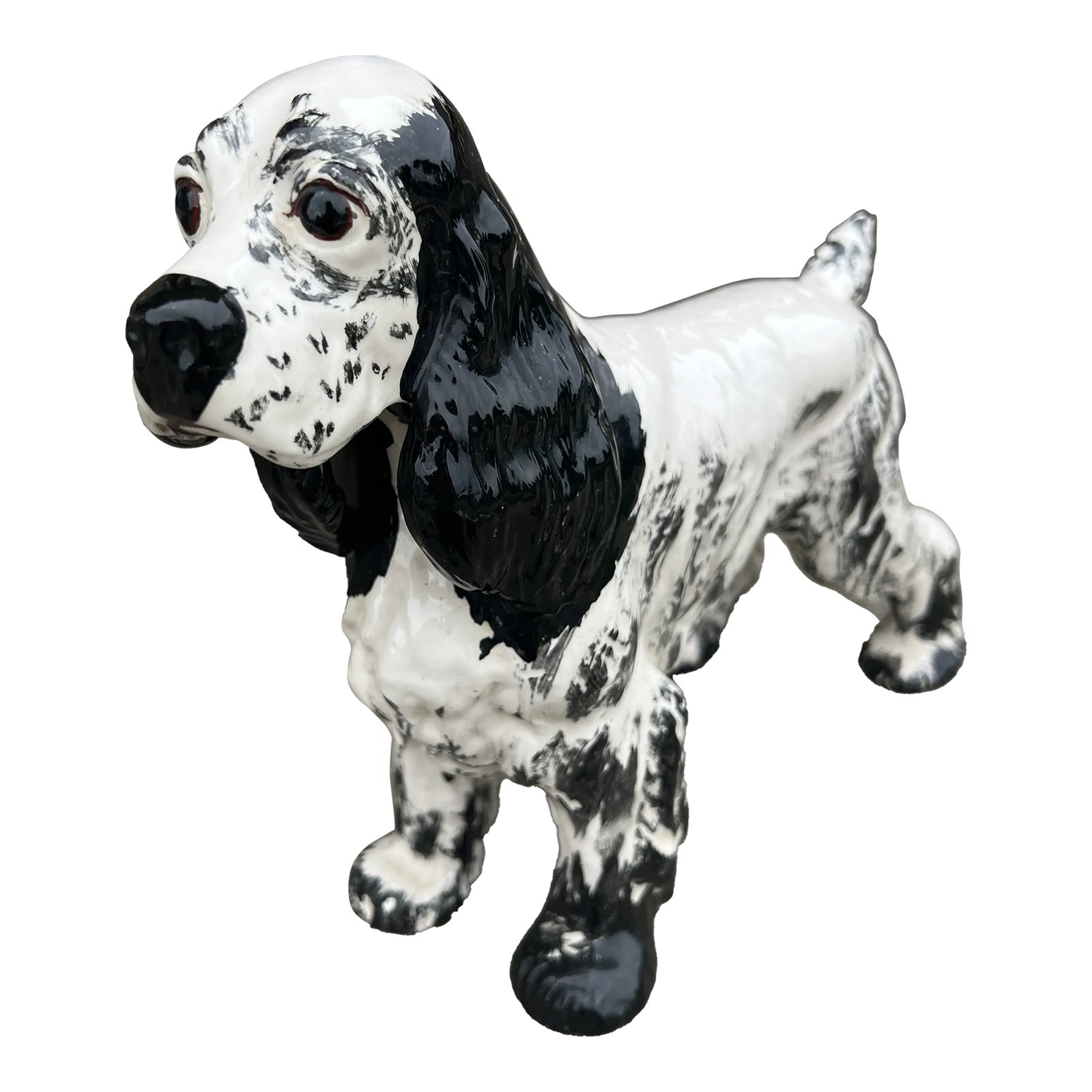 Sweet 1951 Ceramic English Cocker Spaniel Dog Figurine | Chairish