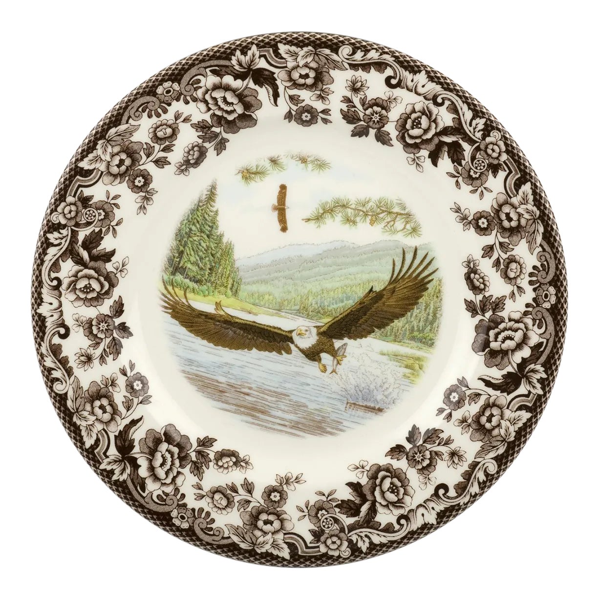 Spode Woodland Birds Of Prey Salad Plate 8", Eagle | Chairish
