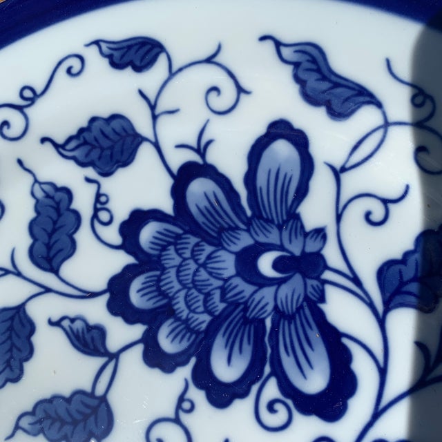 Vintage Bombay Cobalt Blue and White Jacobean Plates- Set of 4 | Chairish