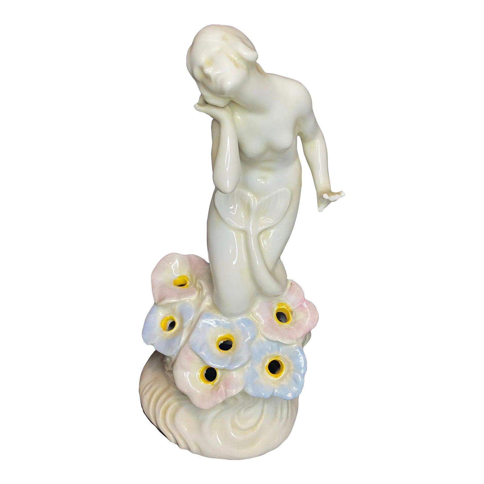 1920s Art Deco Mermaid Flower Frog | Chairish