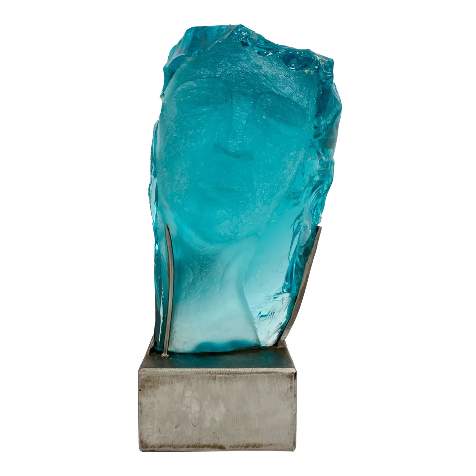 Suzanne Pascal 1914-2021 Carved Glass Sculpture | Chairish