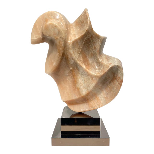 Modern Abstract Alabaster Sculpture by Karen Chera | Chairish