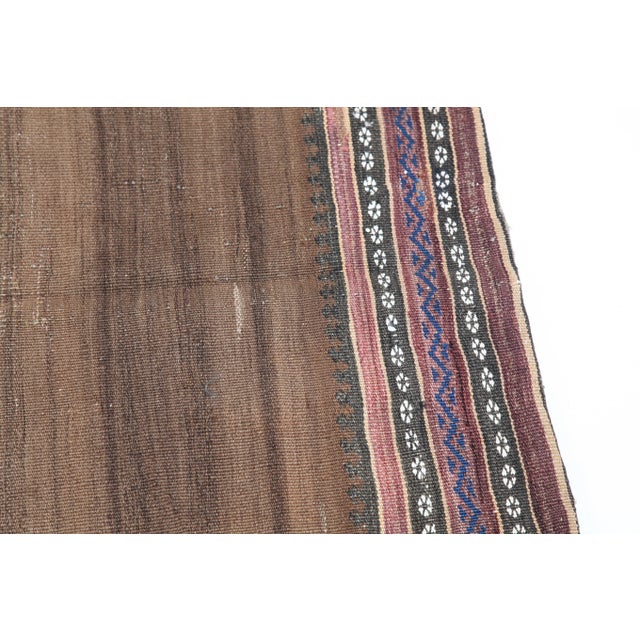 Antique Handwoven Square Size Kurdish Sofrah Kilim | Chairish