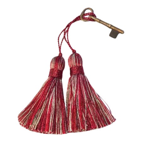 Petite Red Tassels - a Pair | Chairish
