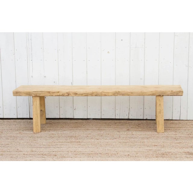 Reclaimed Wood Joint Bench | Chairish