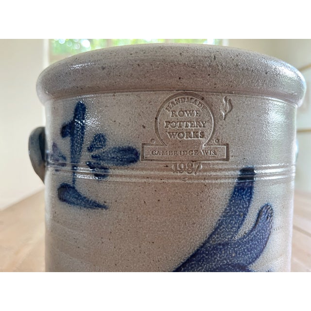 Vintage Rooster Rowe Pottery Works Crock - One Gallon | Chairish