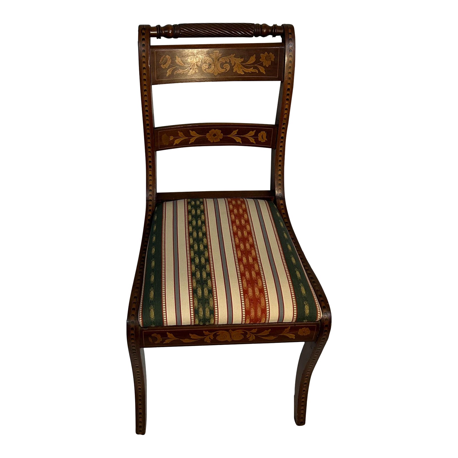 19th Century Satinwood Mahogany Dutch Marquetry Inlay Regency Side ...