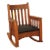 Harden Antique Mission Oak and Leather Rocker | Chairish