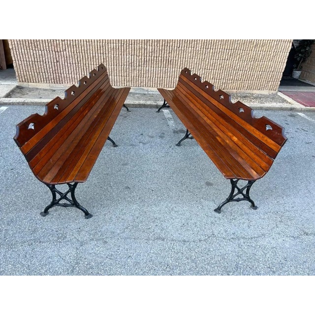 Early 20th Century Train Station Benches - Set of 2 | Chairish