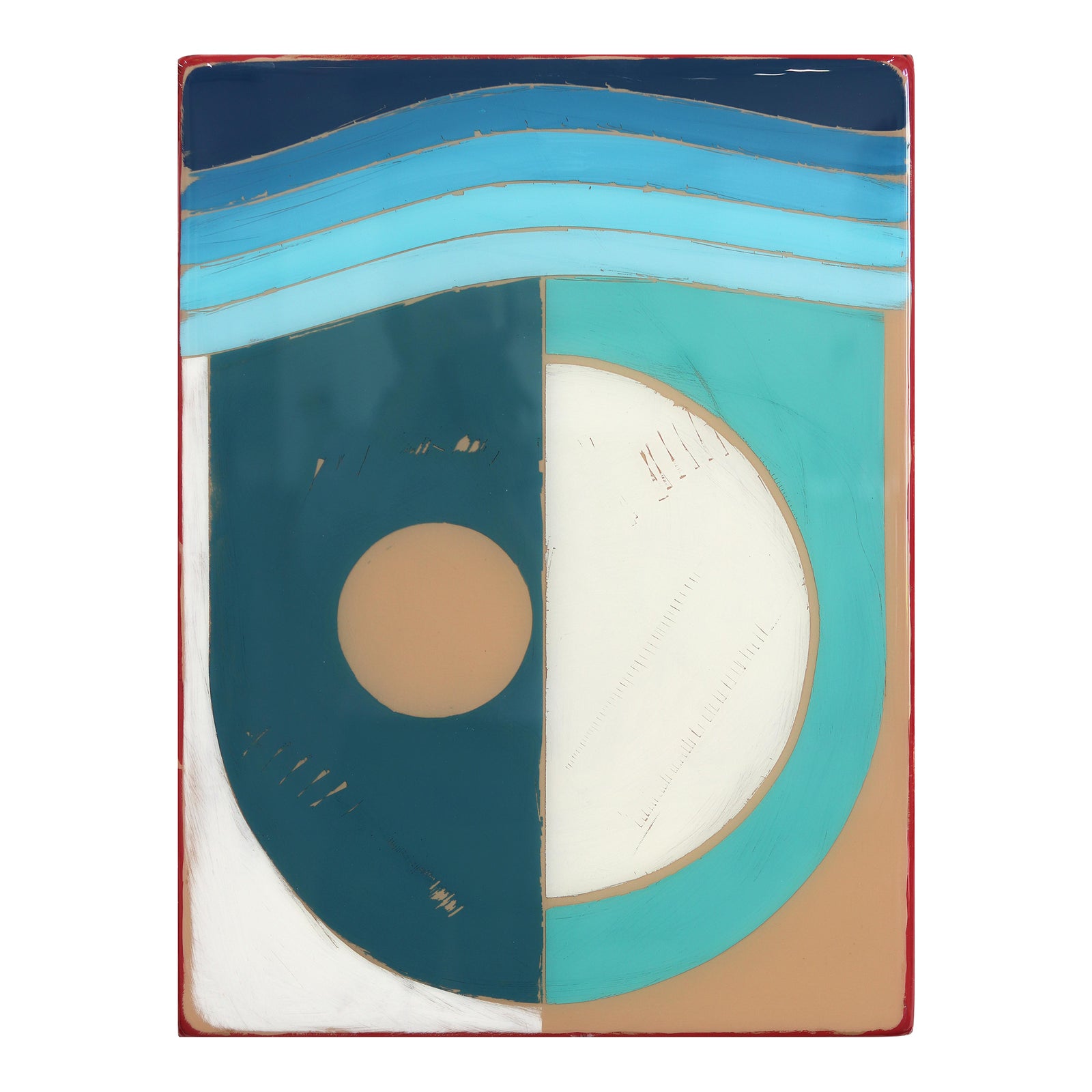 Time Zone 9 - Modern Resin Minimalist Cool Tone Geometric Original ...